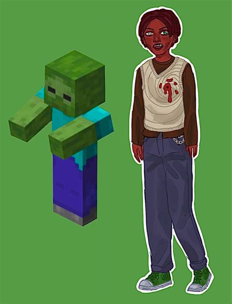 Minecraft Mobs Humanized Zombie Minecraft Mobs Character Fictional