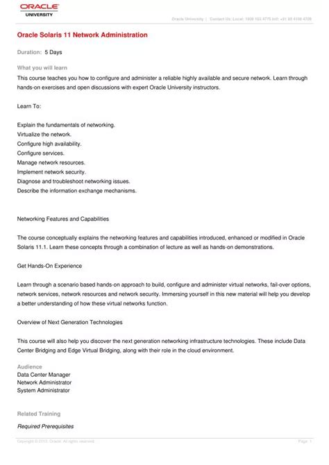 PPT Oracle Solaris Network Administration Training Module By Koenig Solutions PowerPoint