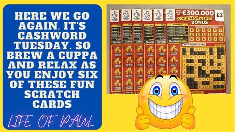 6 Fun Scratch Cards To Brighten Your Day £18 Of The £3 Cashword Bonus Scratch Tickets Youtube 6 Fun Scratch Cards To Brighten Your Day £18 Of The £3 Cashword Bonus Scratch Tickets Youtube
