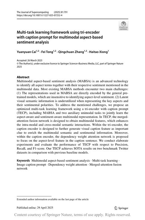 Multi Task Learning Framework Using Tri Encoder With Caption Prompt For Multimodal Aspect Based