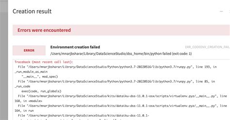 Python Recipe Execution Error — Dataiku Community