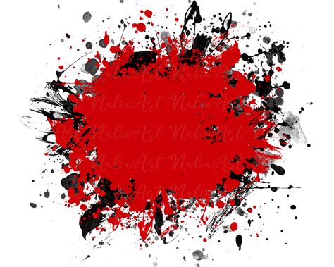 Background Paint Splatter Red Black Splash Frame Splatter Etsy Ireland