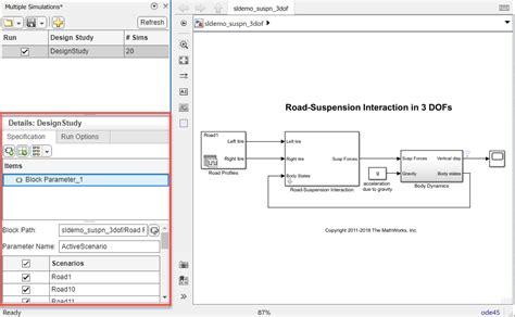 Configure And Run Simulations With Multiple Simulations Panel Matlab And Simulink
