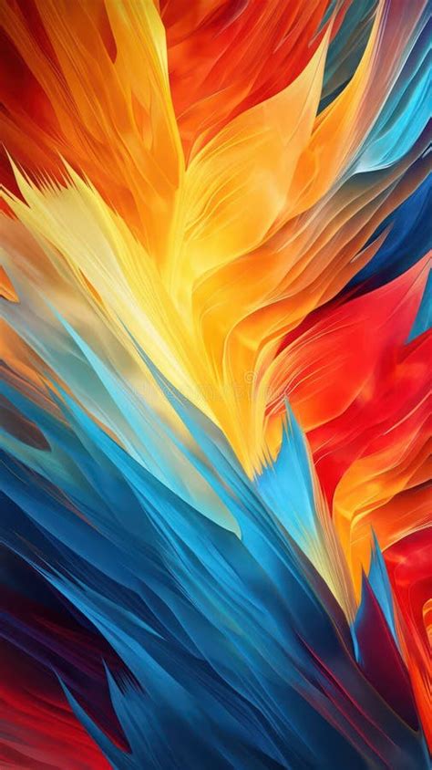 Dynamic Energy Abstract Design With Jagged Lines And Vibrant Colors Stock Illustration