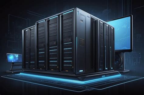 Premium Photo Server Concept Illustration