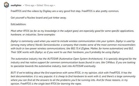 Shawn Hymel On Linkedin Embedded Rtos