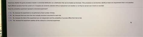 Solved Determine Whether The Given Procedure Results In A