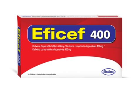 Comprimidos Eficef 400mg Shalina Healthcare