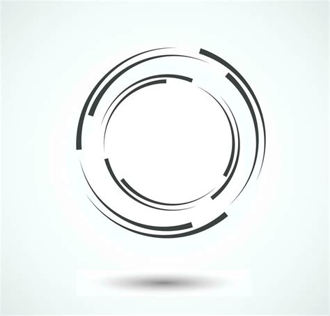 Abstract Lines In Circle Form Design Element Geometric Shape Striped Border Frame For Image