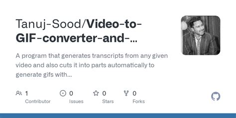 Github Tanuj Soodvideo To  Converter And Transcript Generator A Program That Generates