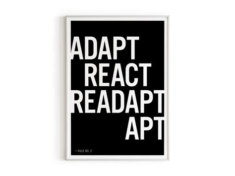 Adapt React Readapt Apt The Office Us High Quality Poster Etsy Uk