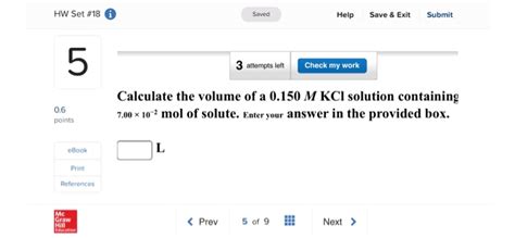 Solved HW Set 18 Saved Help Save Exit Submit 5 3 Attempts Chegg Com