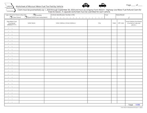 Form 4923 H Download Fillable Pdf Or Fill Online Highway Use Motor Fuel