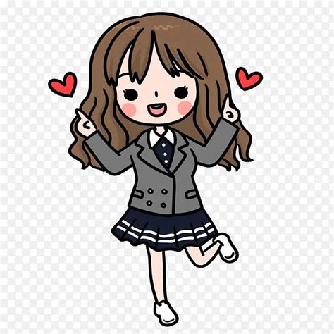 开心的卡通女孩png图片素材下载 图片编号11048456 Png素材网