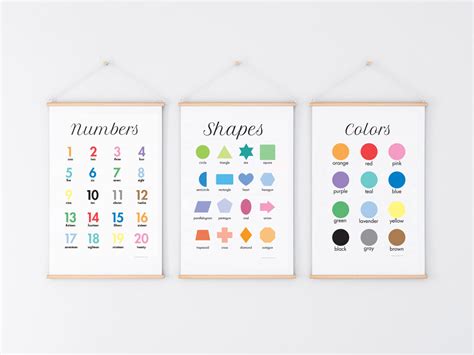 Counting 1 20 With Text Poster Print Informative Wall Art Print Worksheets Library