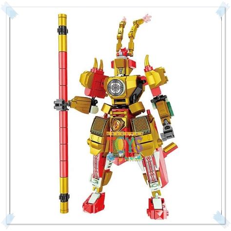 Jual Mainan Building Block Robot Chinese Classic Nezha Erlang Shen Golden Cicada Mongkey King