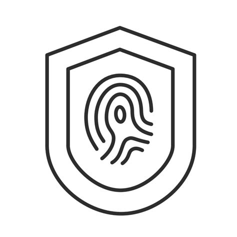 Fingerprint Icon Cybersecurity Shield 52921712 Vector Art At Vecteezy