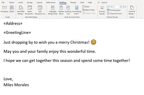 How To Mail Merge Using An Excel Spreadsheet And Word