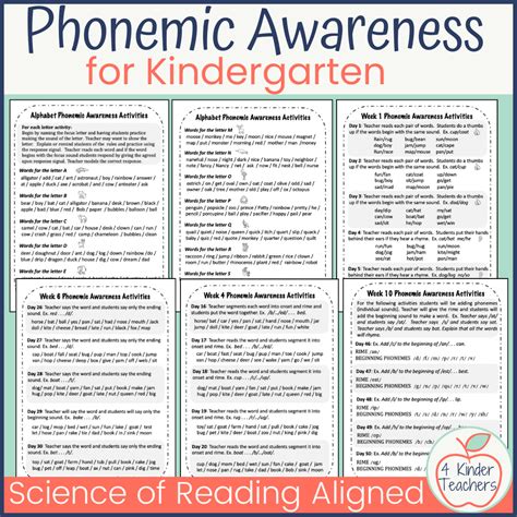 Phonemic Awareness Activities Alphabet Animals 4 Kinder Teachers