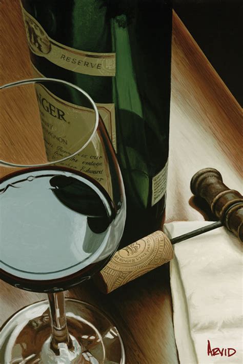 Private Study • Thomas Arvid Wine Paintings