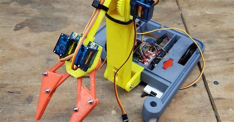 Xrp Robot Servo Arm With Grippers By Tyler Jacques Download Free Stl Model