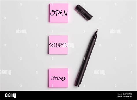 Handwriting Text Open Source Business Concept Denoting Software Which Original Source Code