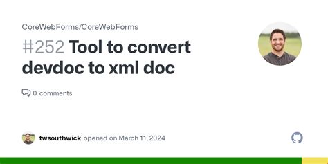 Tool To Convert Devdoc To Xml Doc · Issue 252 · Corewebforms