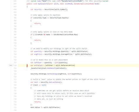 holding quantity not correctly calculated after split · issue 5765 · quantconnect lean · github