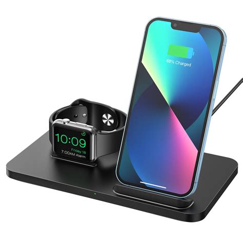 Seneo 2 In 1 Wireless Charging Station Qi Fast Wireless Charger