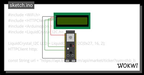 Bitcoin Price THB On S3 And LCD Copy Wokwi ESP32 STM32 Arduino