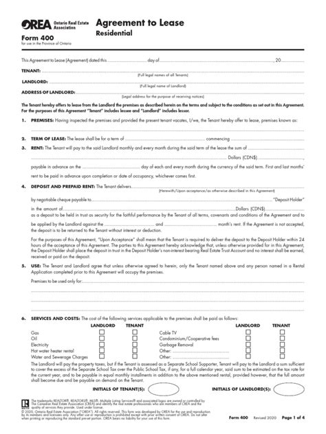 Orea Form 400 Pdf