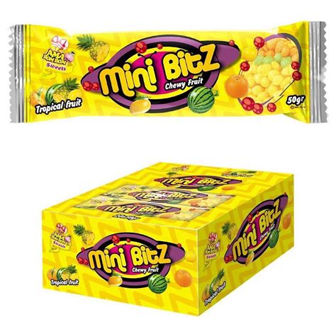 Mini Bitz Chewy Candy Tropical Flavour Ama Bom Bom Sweets