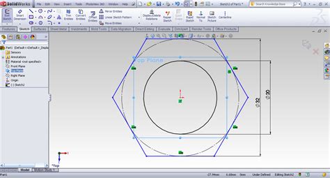 Tutorial Creating Hex Nut In Solidworks Grabcad Tutorials