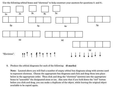 Solved Use The Following Orbital Boxes And Electrons To Chegg Com