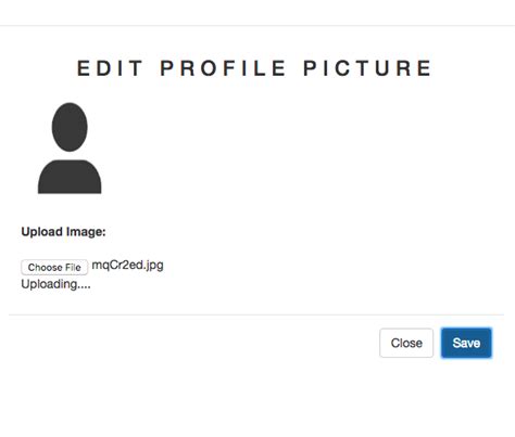 File Upload Save Button On Profile Picture Module Not Working Or
