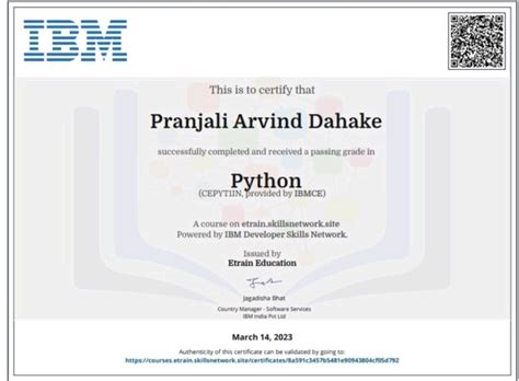 Pranjali Dahake On Linkedin Ibm Opportunity Python