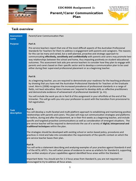 Edc4000 Assignment 1 2024t2 2 Pdf Knowledge Teachers