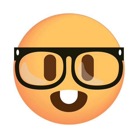 Nerd Face Emoji Vector Art At Vecteezy