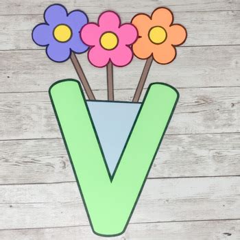 Letter V Vase Craft