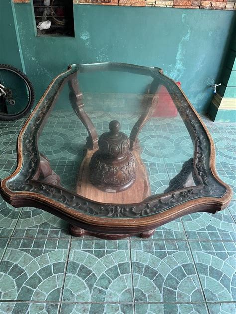 King Crown Table Narra Hlass Top Announcements On Carousell