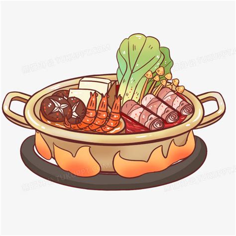手绘国潮火锅插画风元素png图片素材下载火锅png熊猫办公