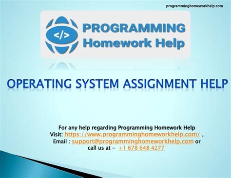 Operating System Assignment Help Ppt