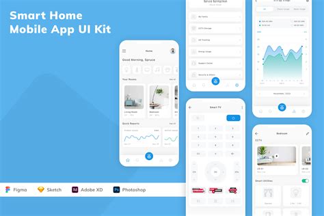 Smart Home Mobile App Ui Kit Graphic By Betush · Creative Fabrica