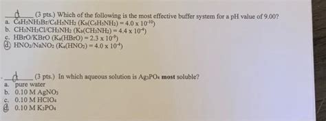 Solved D 3 Pts Which Of The Following Is The Most Chegg Com