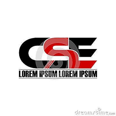 Letter CSE Simple Monogram Logo Icon Design Cartoon Vector CartoonDealer Com