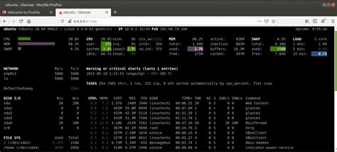How To Monitor Linux System With Glances Command
