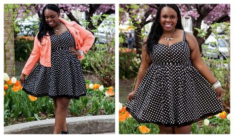 Spring Body Love Plus Size Polka Dot Dress Plus Size Denim Jacket