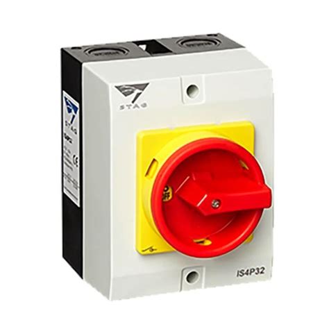 Stag 32a 4 Pole Rotary Isolator Switch Ip65 Nss Is4p32 National Shower Spares