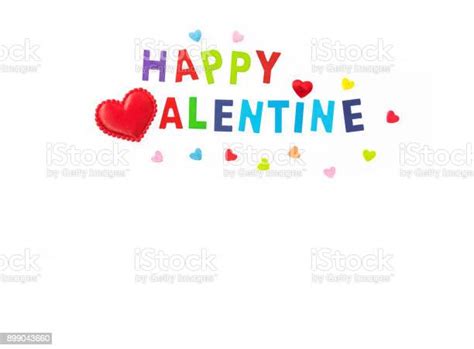 고립 된 백색에 다채로운 해피 발렌타인 데이 문자 텍스트 위한 공간을 배경 또는 발렌타인 또는 사랑 테마 배경에 대 한 좋은 공간 복사 귀여운에 대한 스톡 사진 및 기타