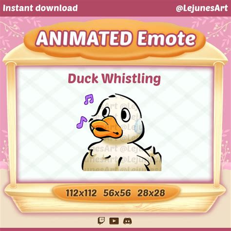 Animated Duck Emote Meme Twitch Emotes Twitch Emote Youtube Emote Discord Emote Community Emote